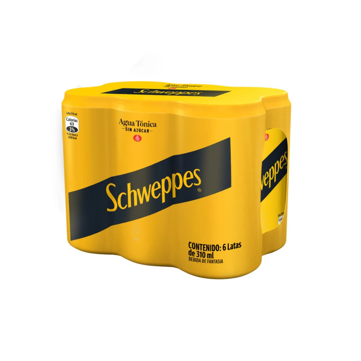 Lata Agua Tónica 350 CC X 6 un. Sin Azucar SCHWEPPES