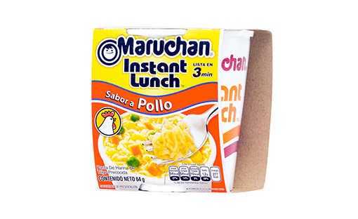 Comida Instantánea Fideos con Sabor Pollo Pote 64 gr Maru...