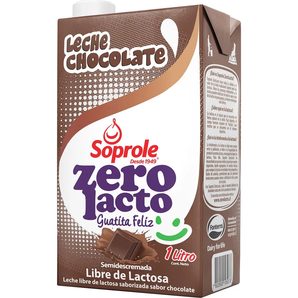 Leche Sabor Chocolate Zerolacto 1 Lt Soprole