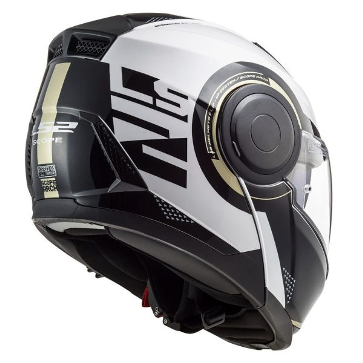 Casco ABATIBLE LS2 FF902 SCOPE ARCH BLANCO TITANIUM | BARRERASERVICES.CL