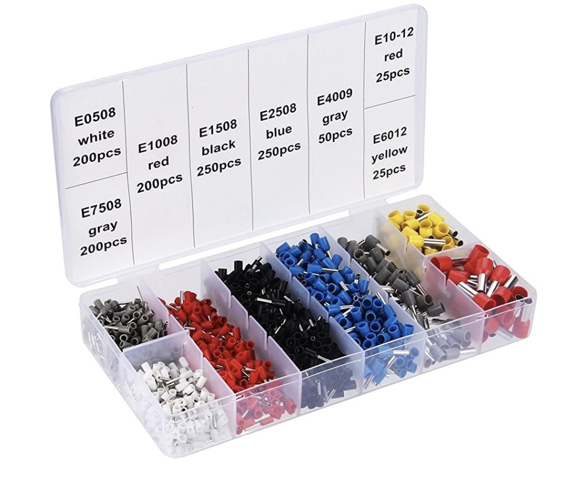 Kit Terminales Electricos Tubulares 1200 Pcs