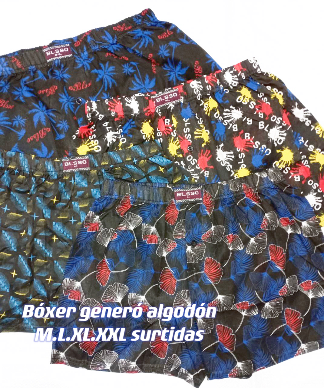 Boxer generó algodón tallas y colores surtidas la docena