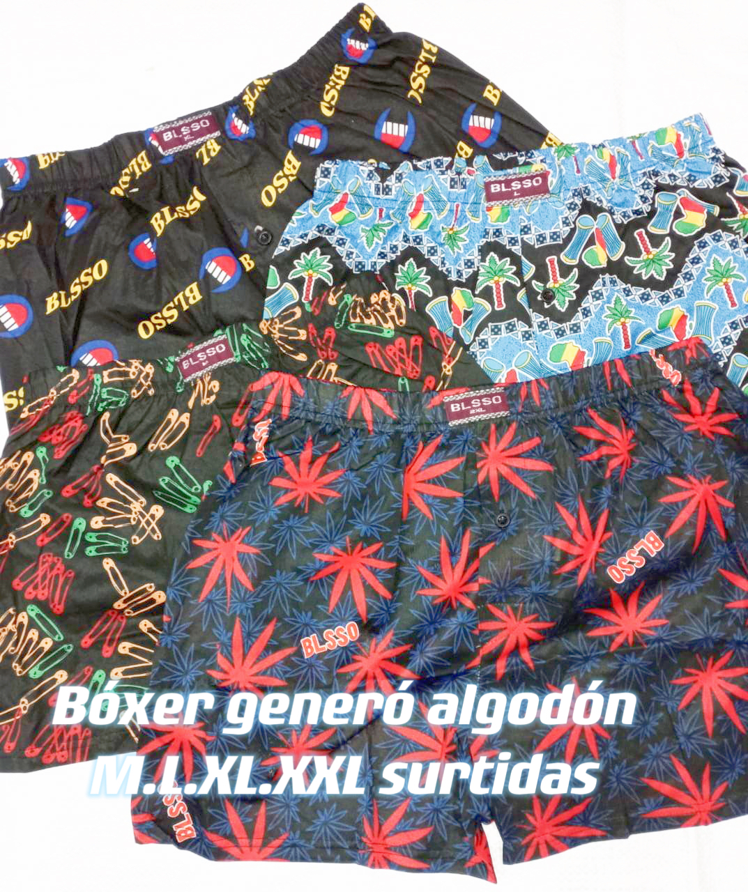 Boxer generó algodón tallas y colores surtidas la docena