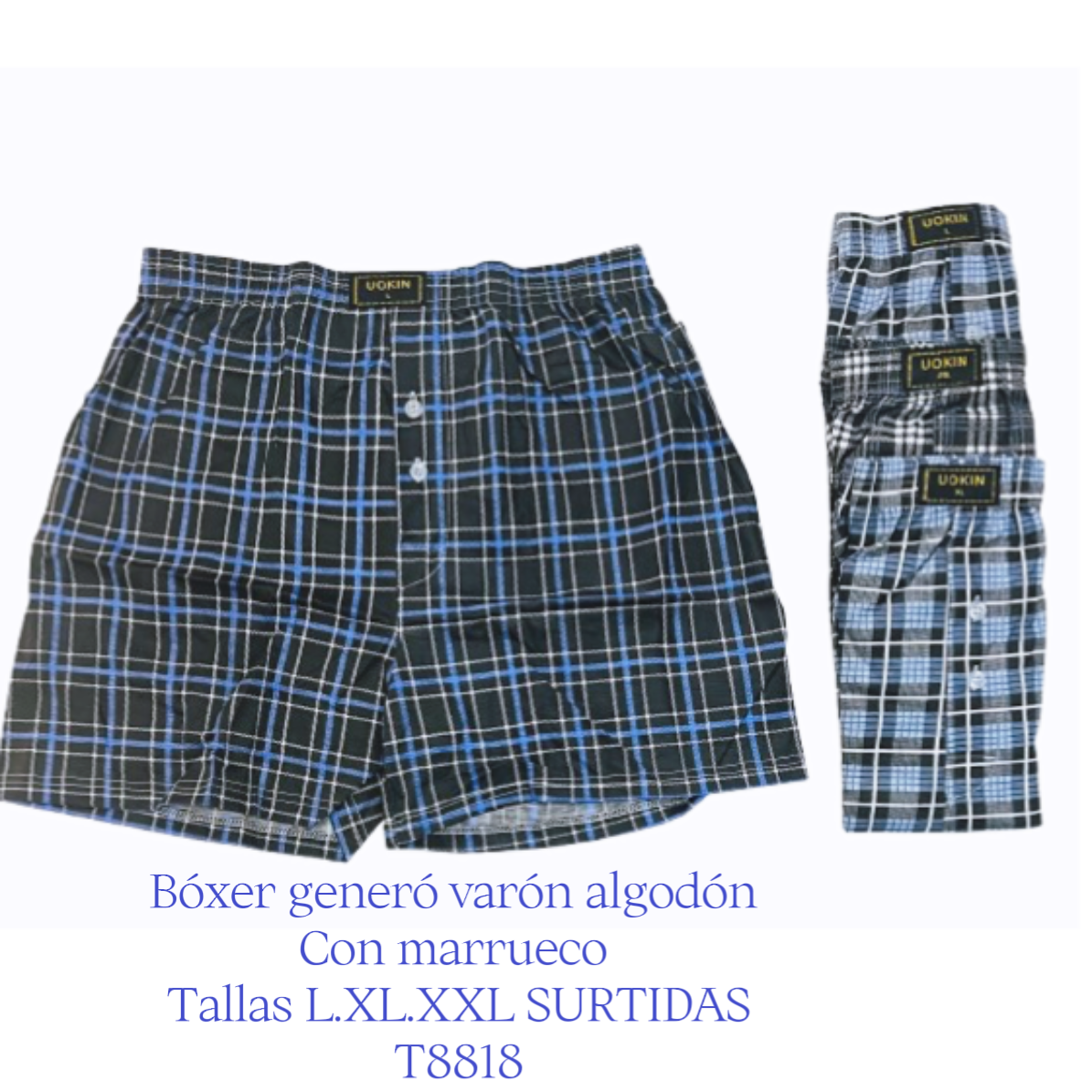 Bóxer generó algodón con marrueco tallas y colores surtidas