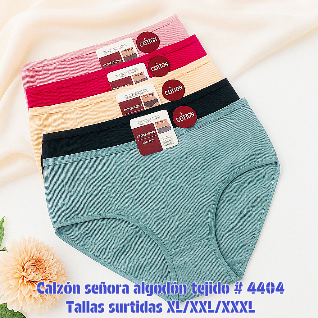 Calzón señora Algodón peinado tallas y colores surtidas la d