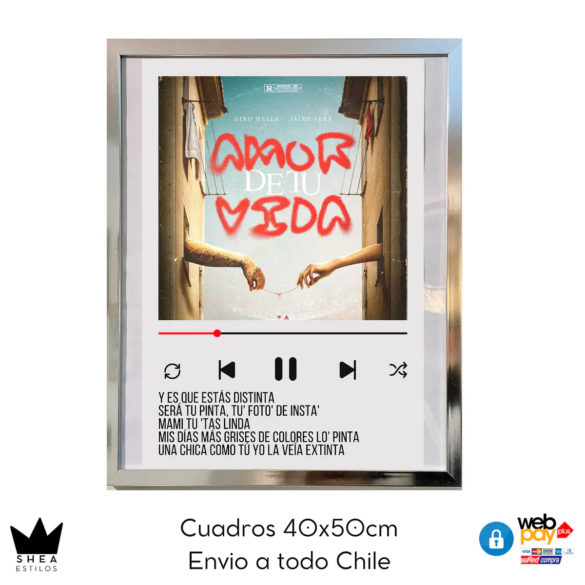 Cuadro Poster El Amor de tu vida Gino Mella 40x50cm