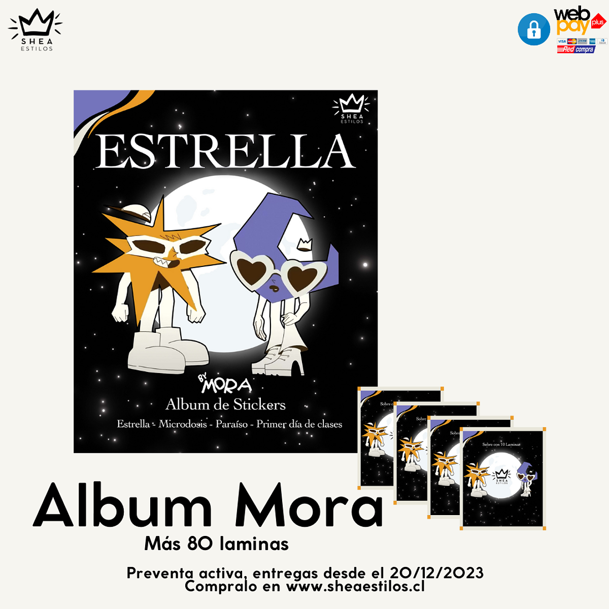 Album Mora Estrella + 80 laminas + regalo sorpresa.