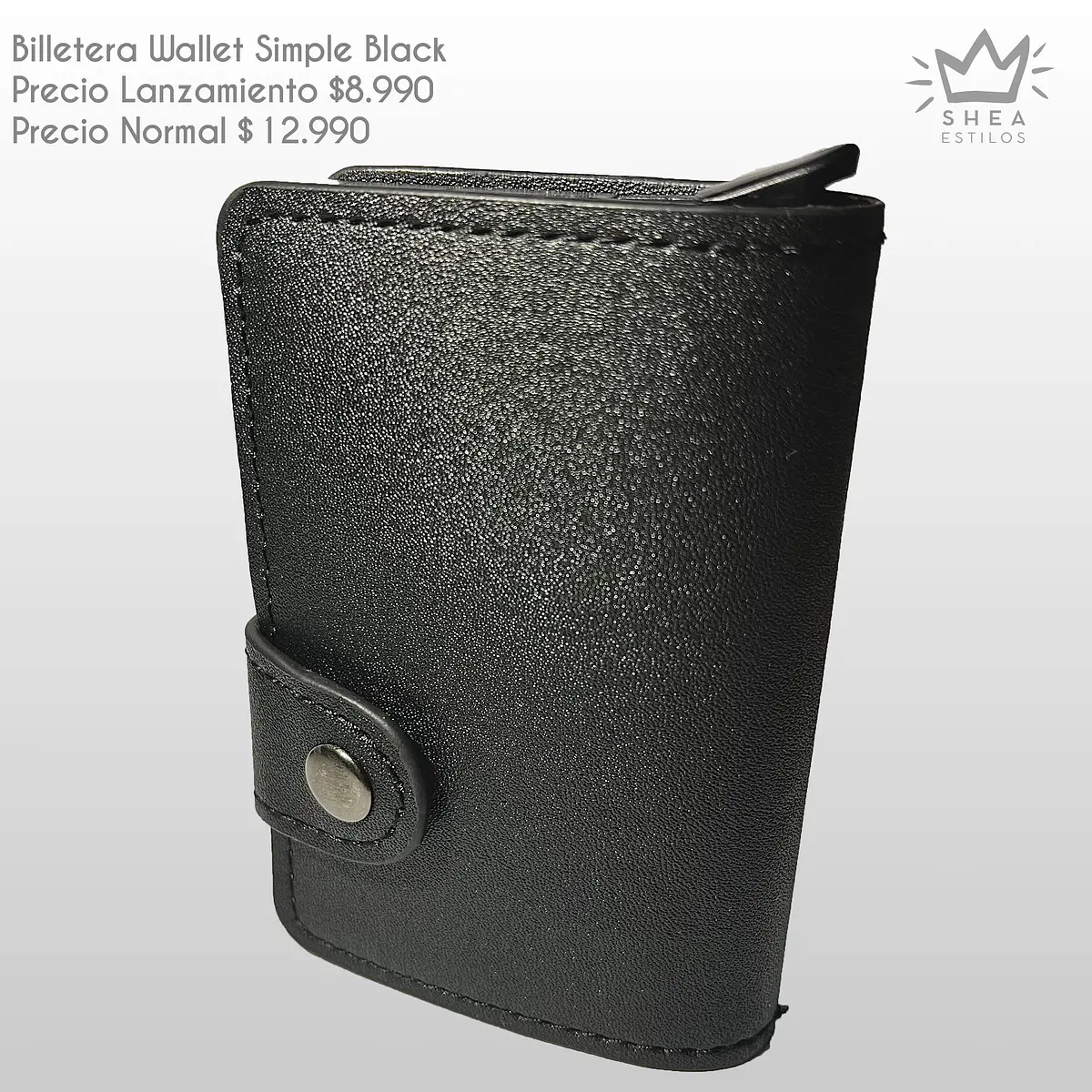 Billetera Slim Black Simple Negra o Cafe Lanzamiento