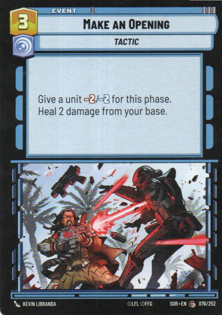 Make an Opening carta star wars SOR76 Commun