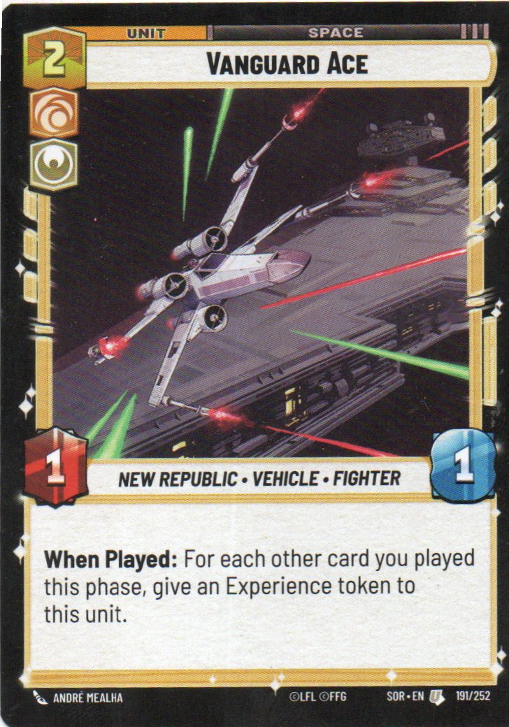 Vanguard Ace carta star wars SOR191 Uncommun