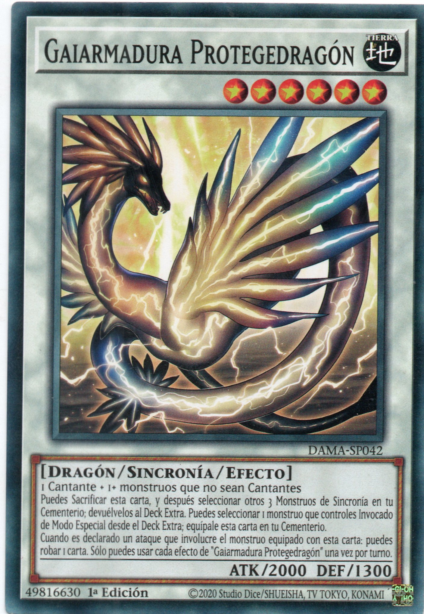 Gaiarmor Dragonshell carta yugi DAMA-SP042