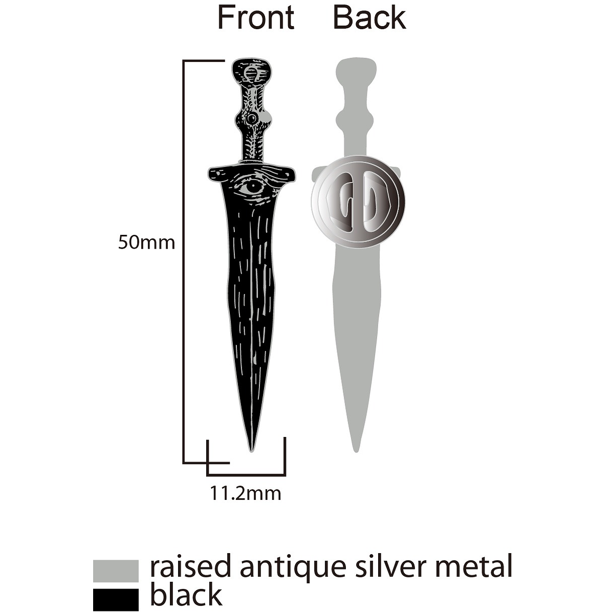NUBIVAGANT - The Blame Dagger - METAL PIN
