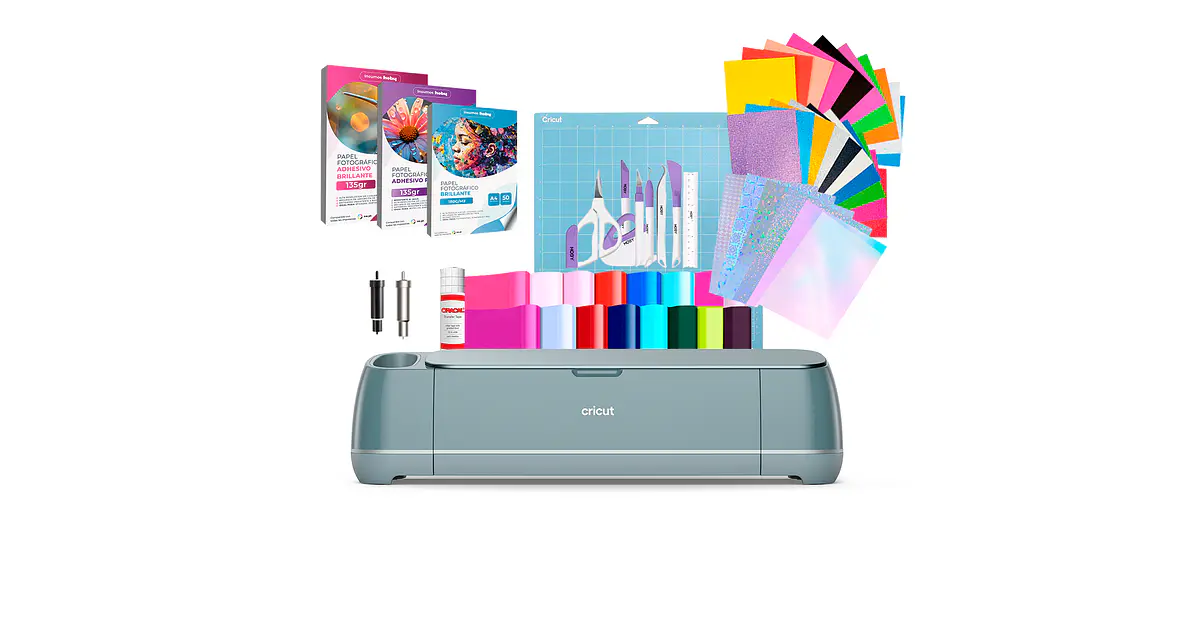 Kit Plotter De Corte Cricut Maker 3 + Tapete + Insumos Cr32