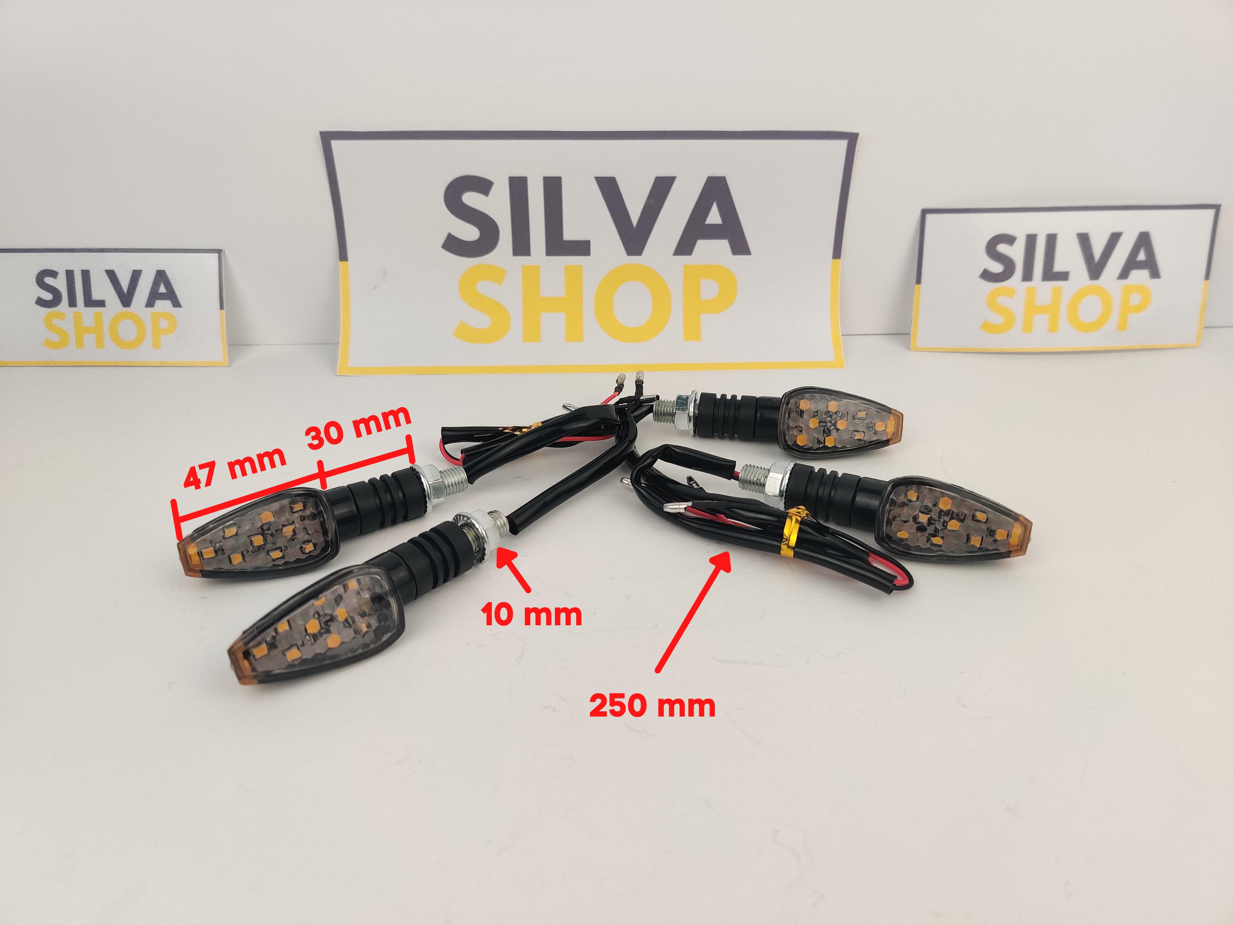 Piscas LED Curtos para Mota