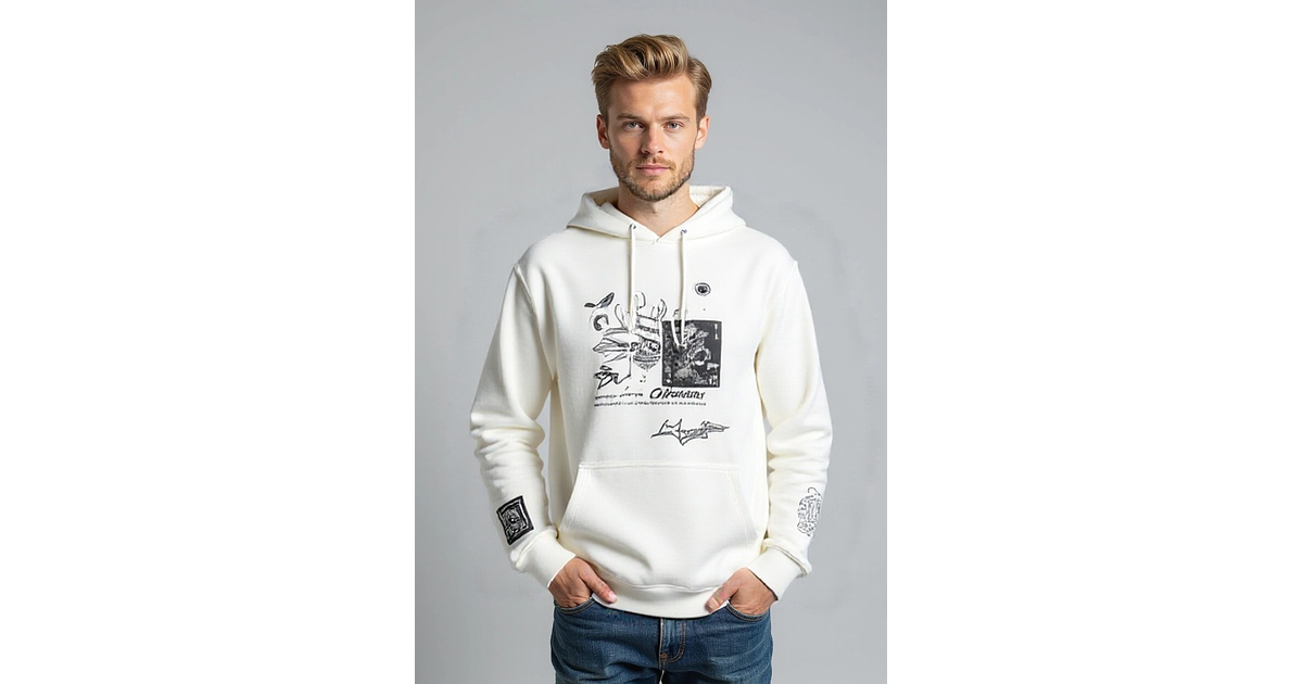 Poleron Hombre Bicho Blanco Sioux