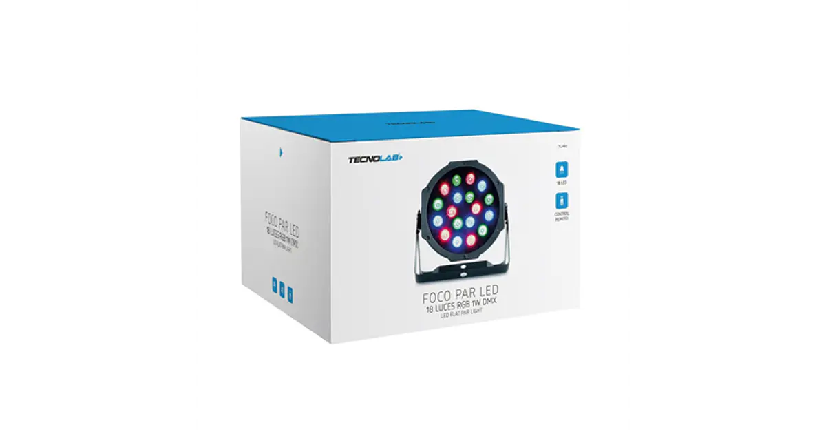 Luz de fiesta LED Par 18 RGB Tecnolab: ilumina tus eventos