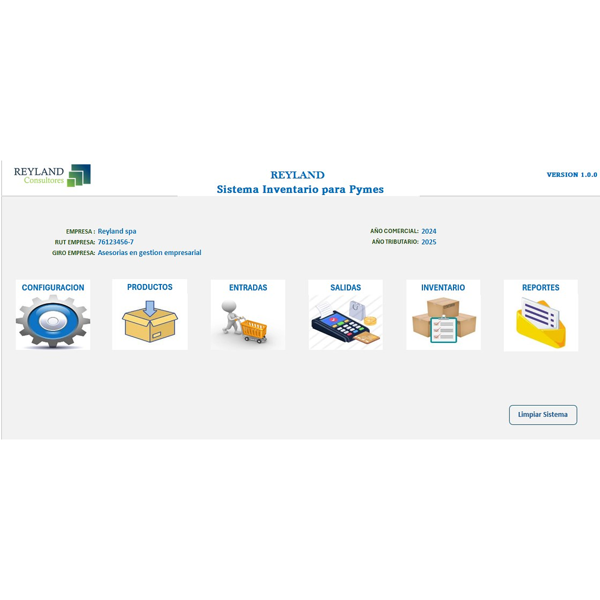 Sistema Inventario en Excel Reyland