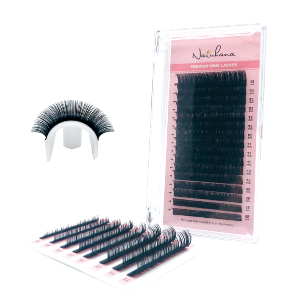 Extensiones de Pestañas Clásicas Pelo a Pelo Natuhana Largo