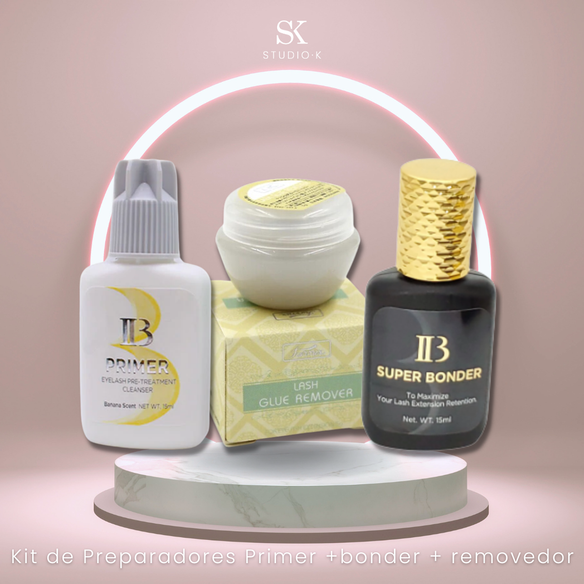 KIT PARA EXTENSIONES DE PESTAÑAS PRIMER +SUPER BONDER +REMOV