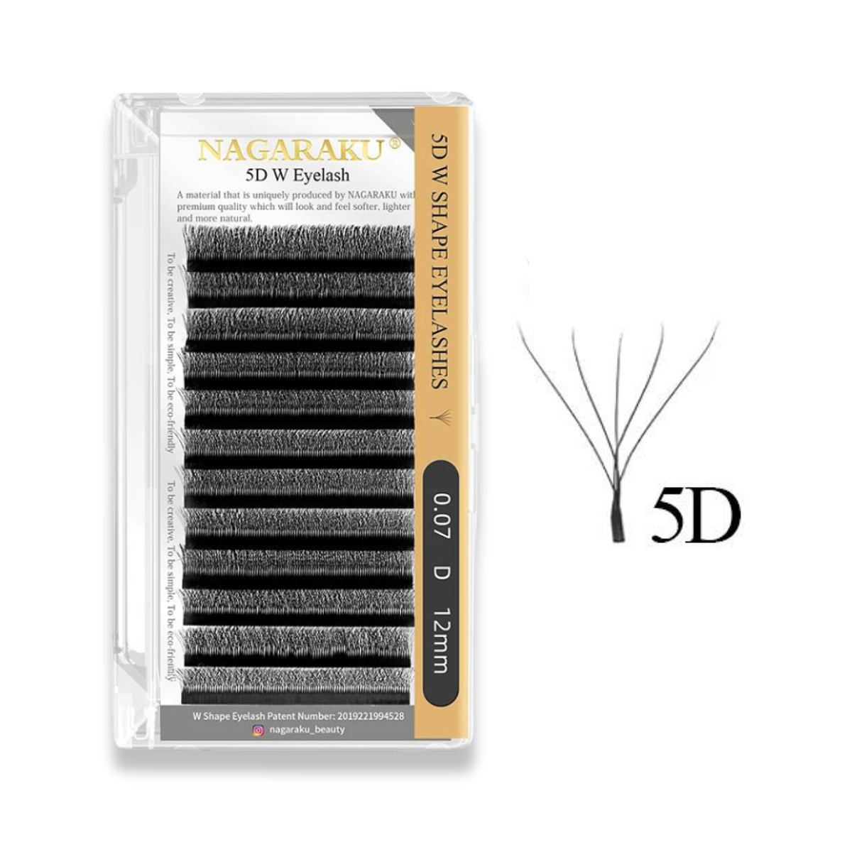 Extensiones de Pestañas Nagaraku Fibra Tecnológica W W-Shape