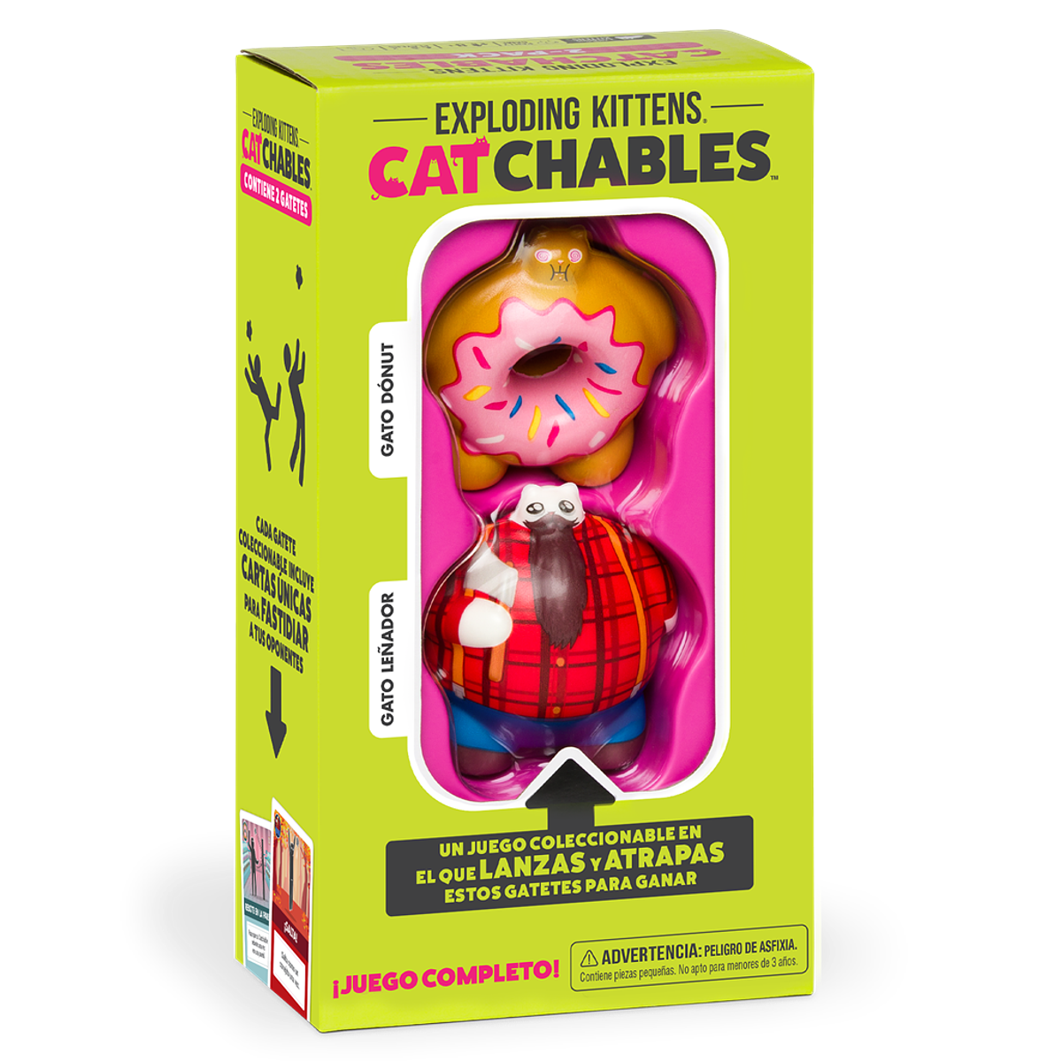 Exploding Kittens Catchables 2-Pack Gato donut y Gato leñado