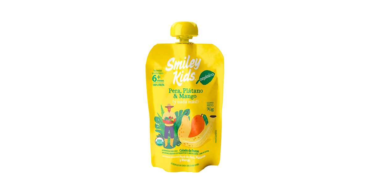 Orgánica Pera Plátano Mango - 18 unds