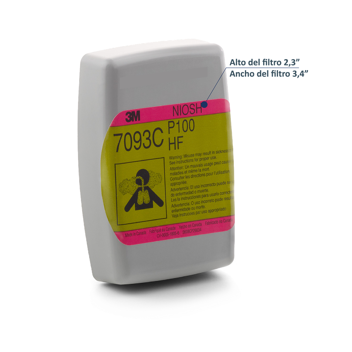 Filtro 3M 7093C Partículas P100