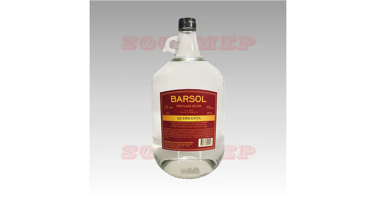Destilado de Uva Quebranta Barsol 4lt