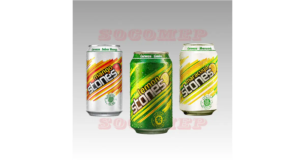 Pack x6 Lemon, Maracuyá, Mango y Berries Stones 470 cc.