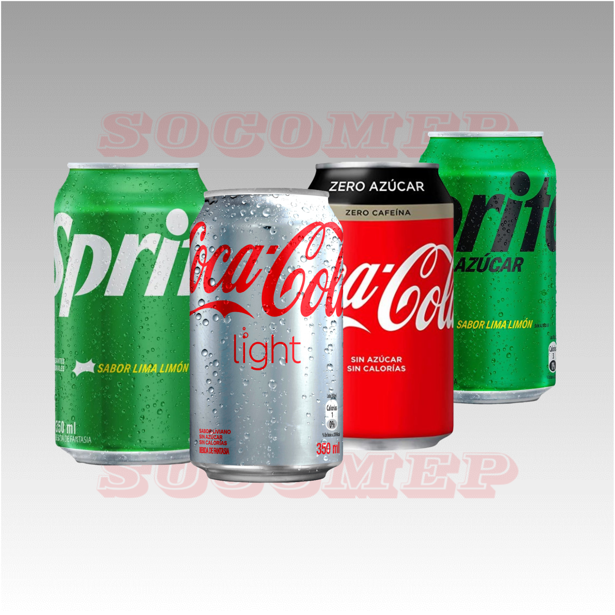Lata Coca Cola Zero y Sprite 350 cc Variedades