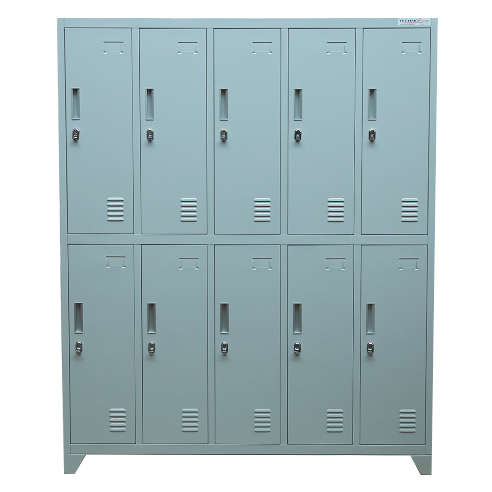 Lockers 5 cuerpos 10 puertas metalico