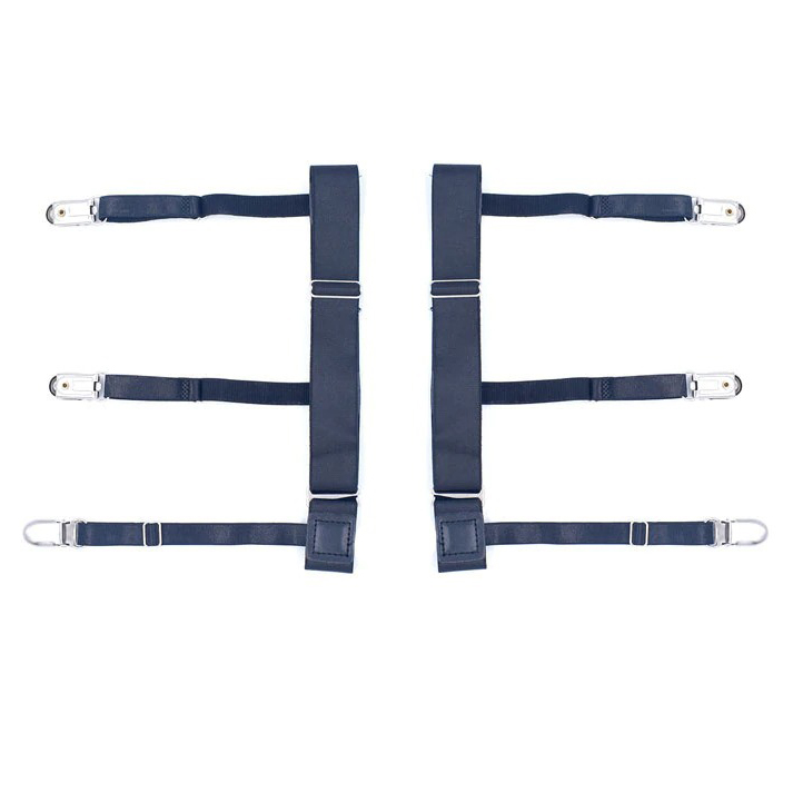 Suspensor de pierna para fajar camisas. Negro