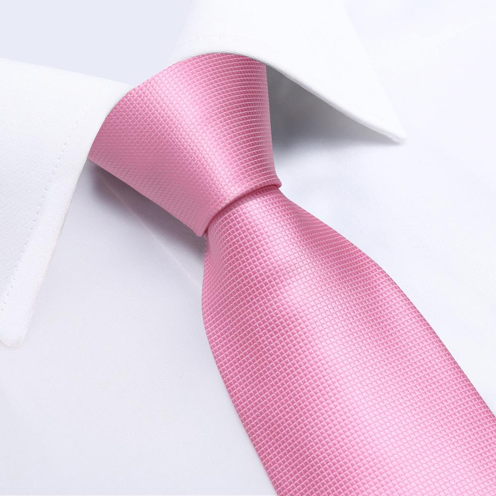 Set Corbata rosada, paño y colleras. Modelo Rosa Classic