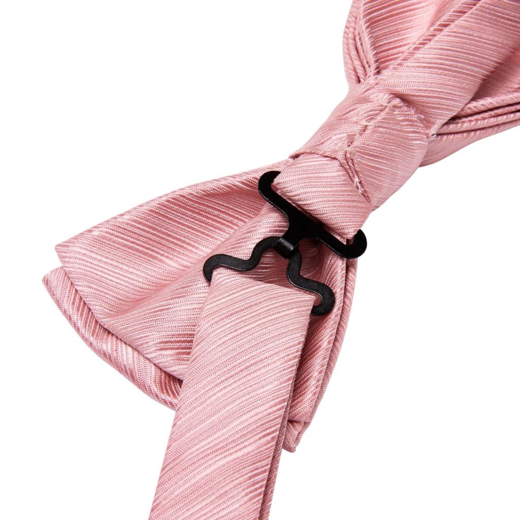 Set Corbatín, paño y gemelos. Modelo Rosa Pastel