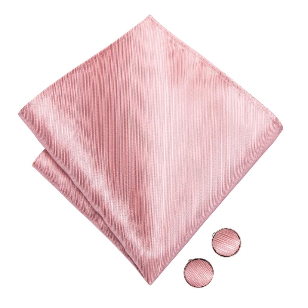 Set Corbatín, paño y gemelos. Modelo Rosa Pastel