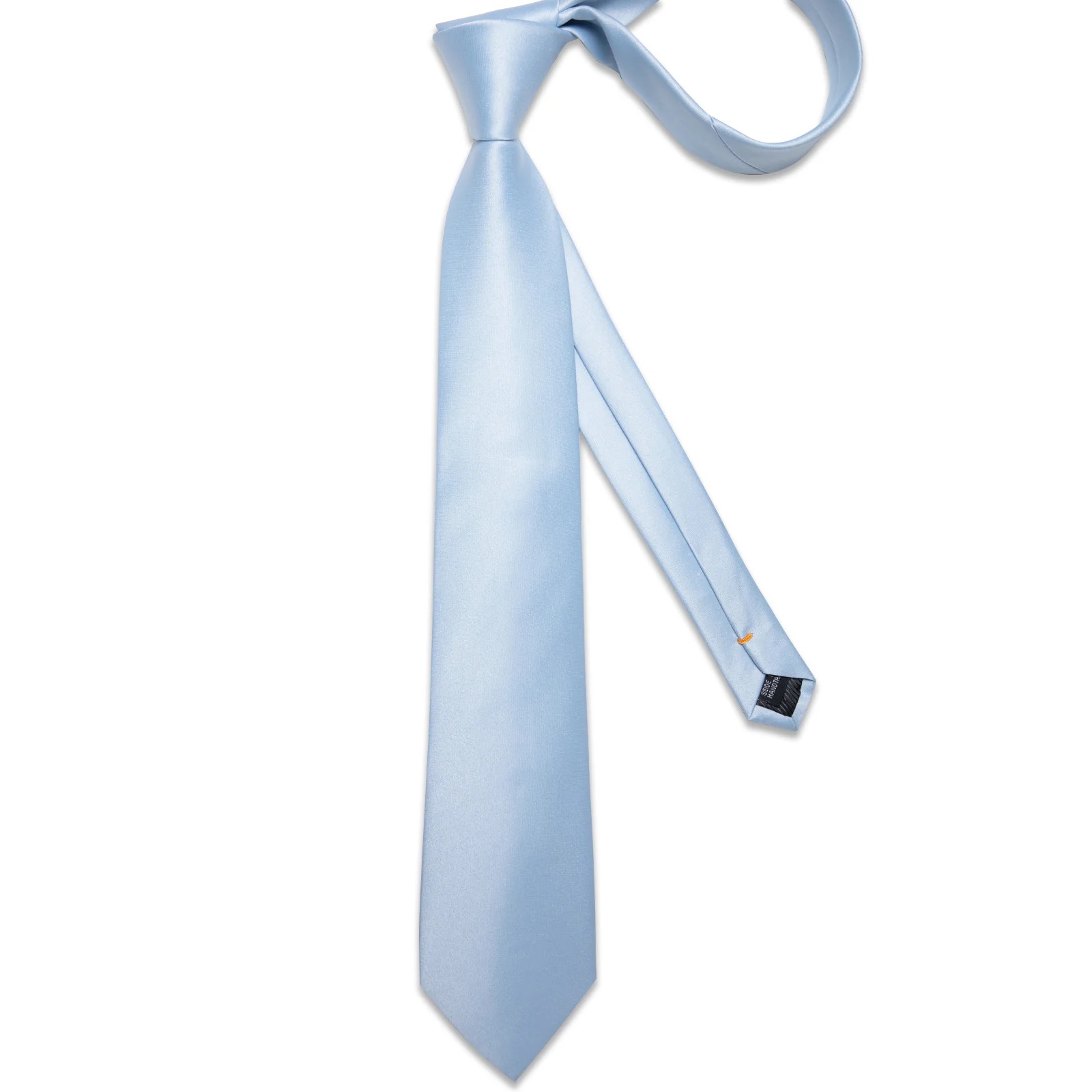 Corbata celeste, paño y colleras. Modelo Azul Cielo Italiano