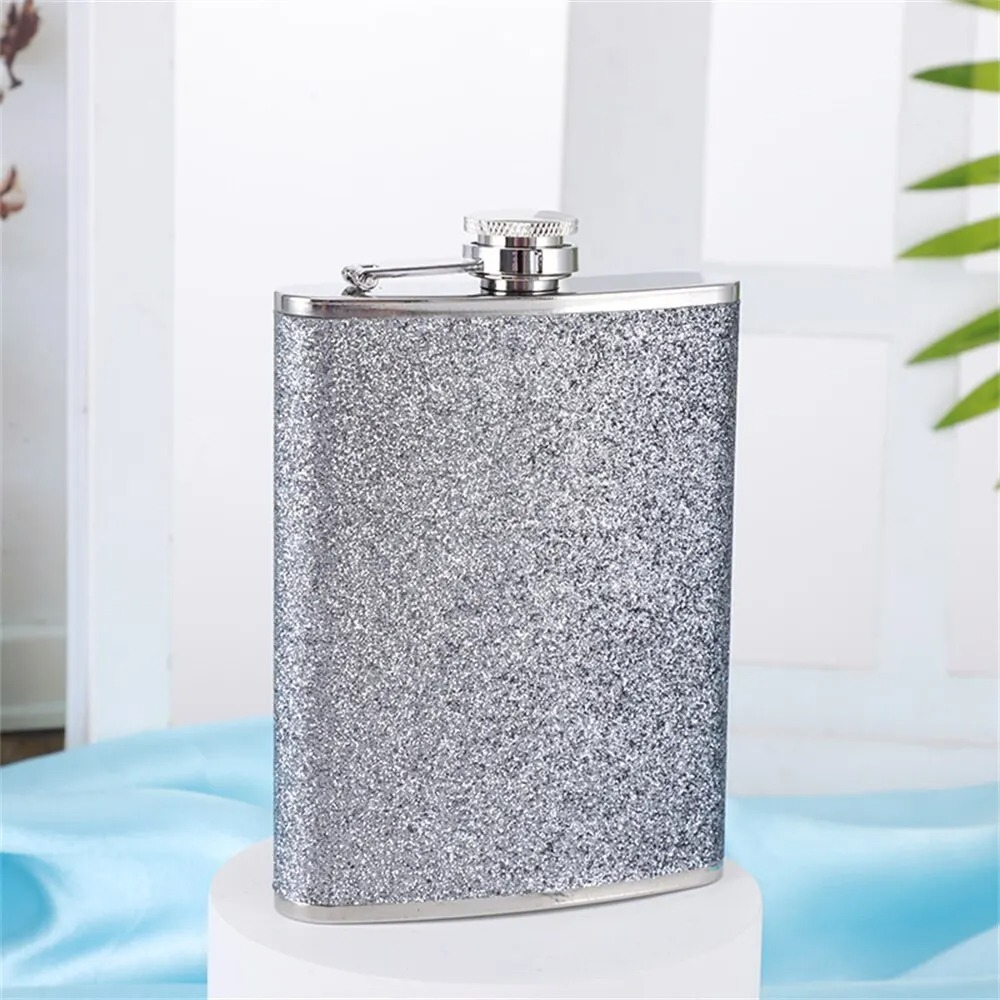 Petaca Licor 175 mL 6 Oz Acero inoxidable. Gris