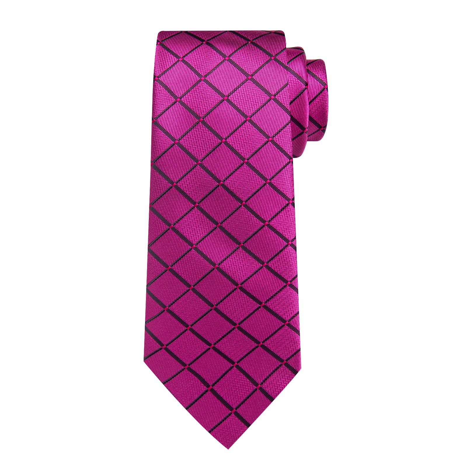 Set Corbata, paño y colleras. Modelo Sangre Fuscia