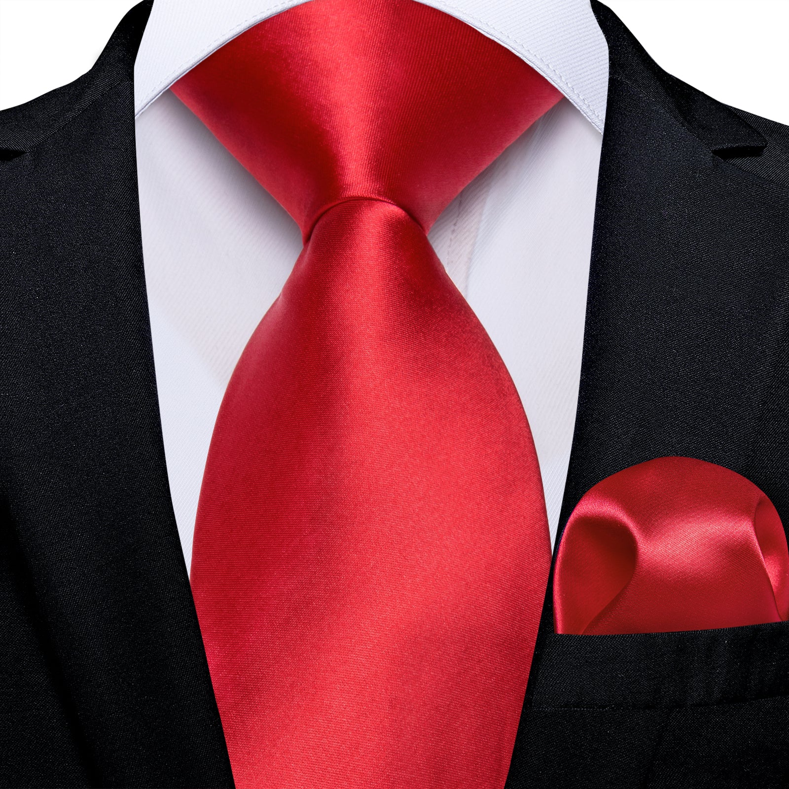 Set Corbata, paño y colleras. Modelo Rojo Italiano