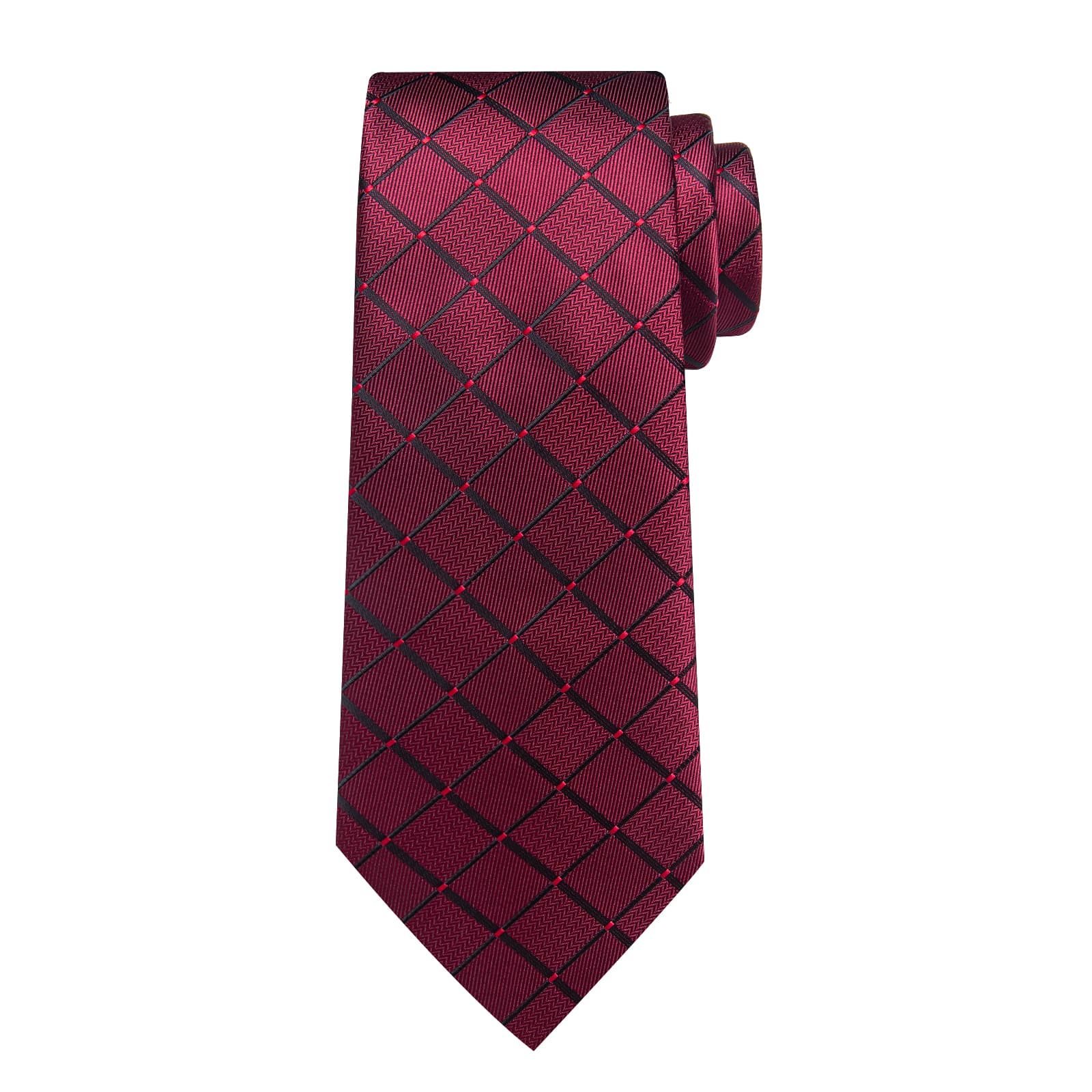 Set Corbata, paño y colleras. Modelo Sangre Vinotinto