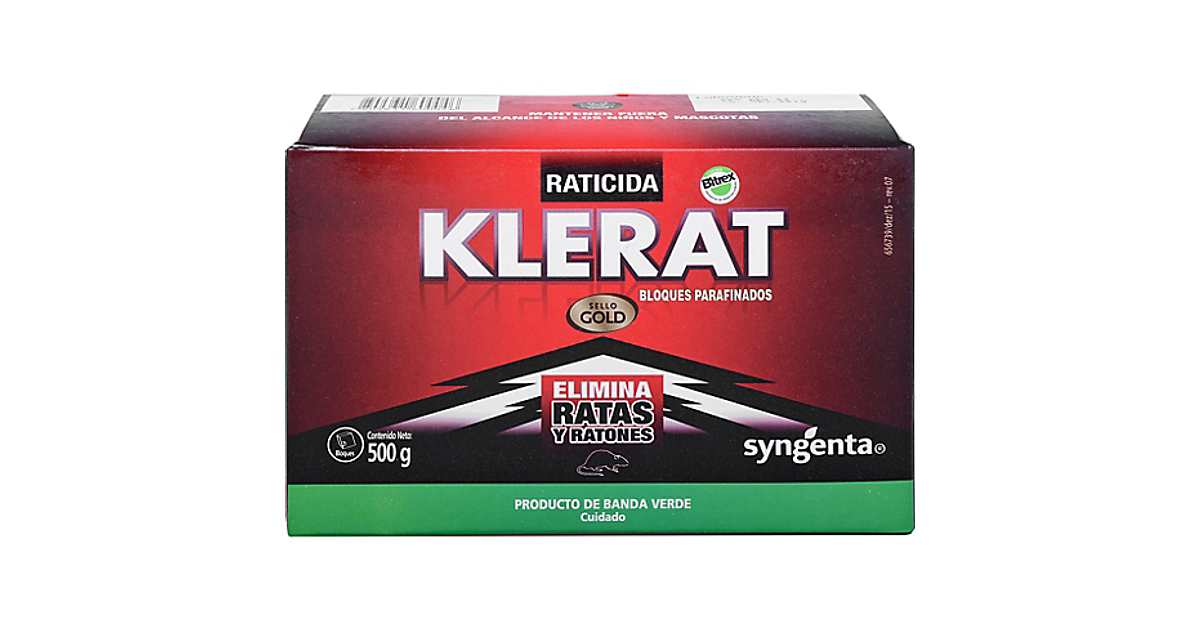 RATICIDA KLERAT BLOQUE 500 GRS