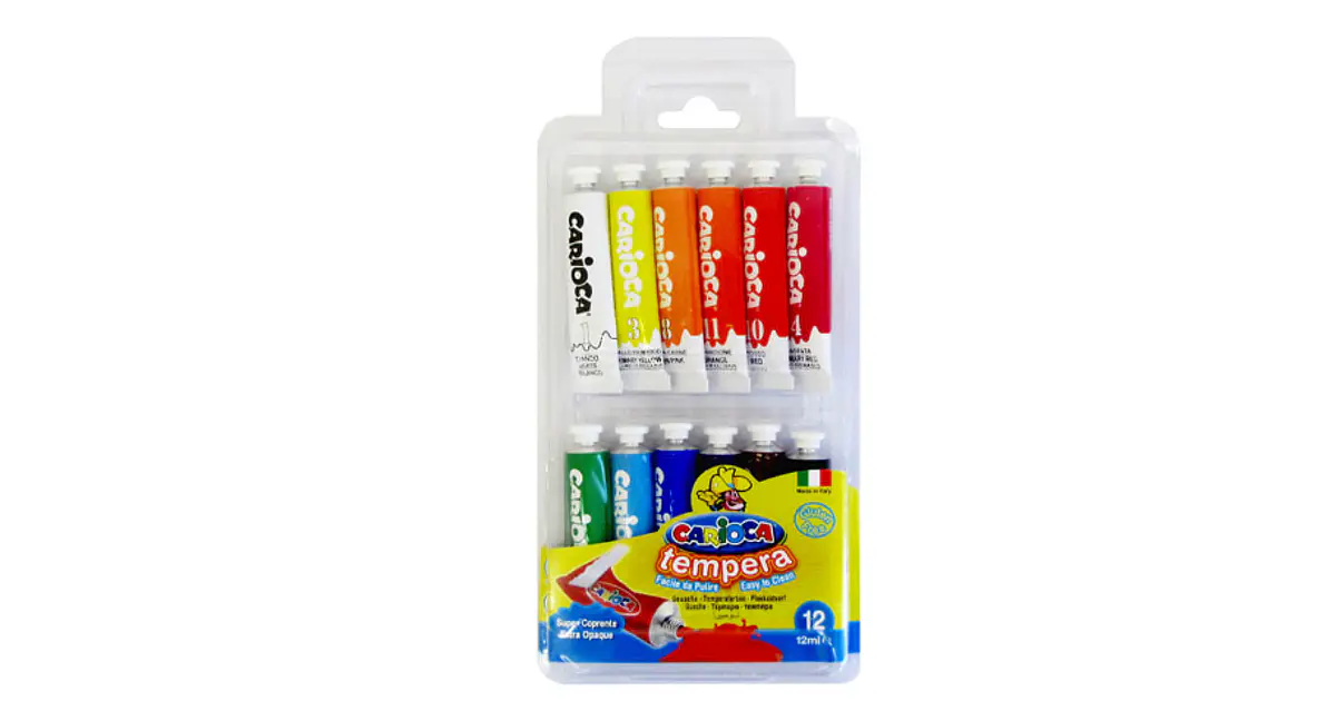 TEMPERA CARIOCA POMO 12ML. 12 COLORES