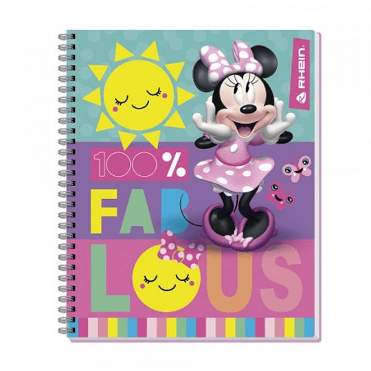 CUADERNO RHEIN UNIV. MINNIE INFANTIL 7mm 100 Hjs