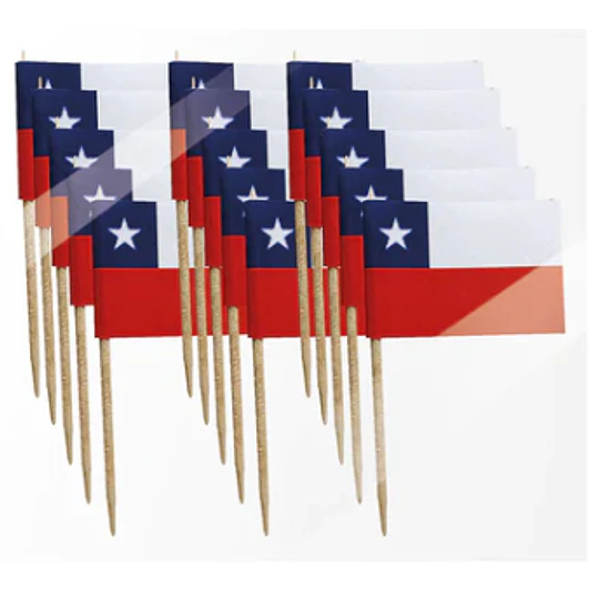 BROCHETAS BANDERITAS FIESTAS PATRIAS PRONOBEL COD 403436