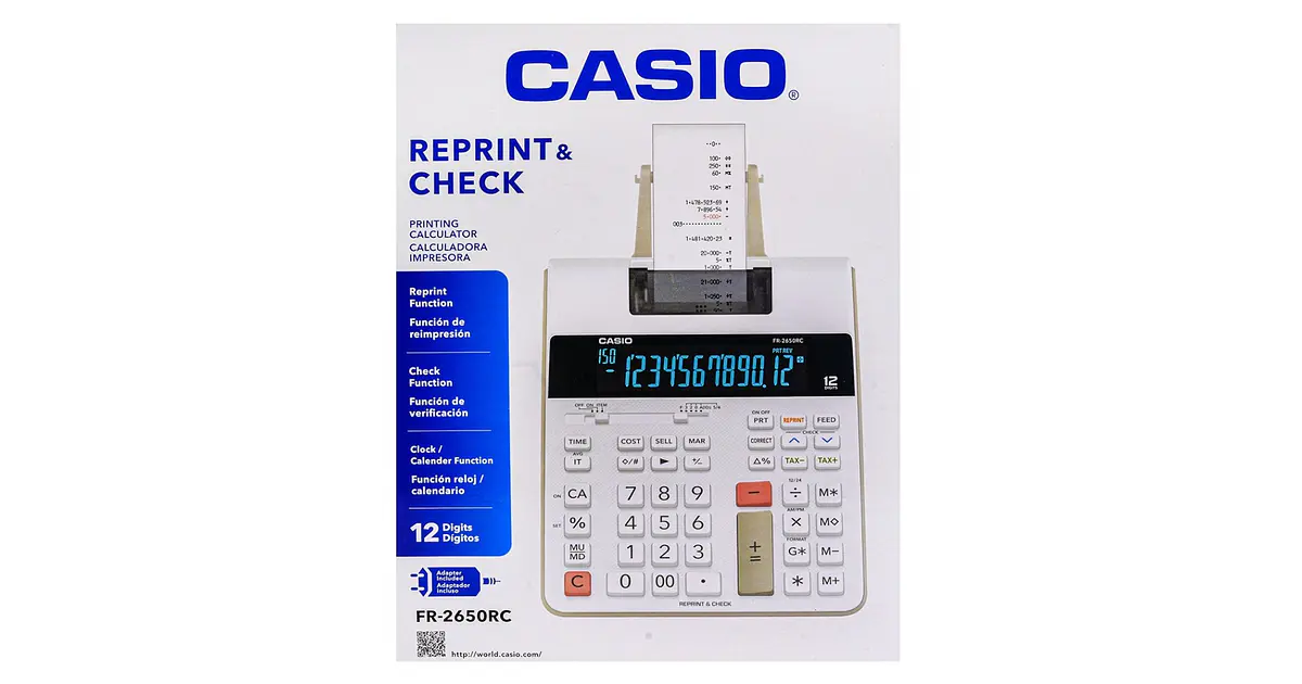 CALCULADORA CASIO FR-2650RC CON IMPRESORA