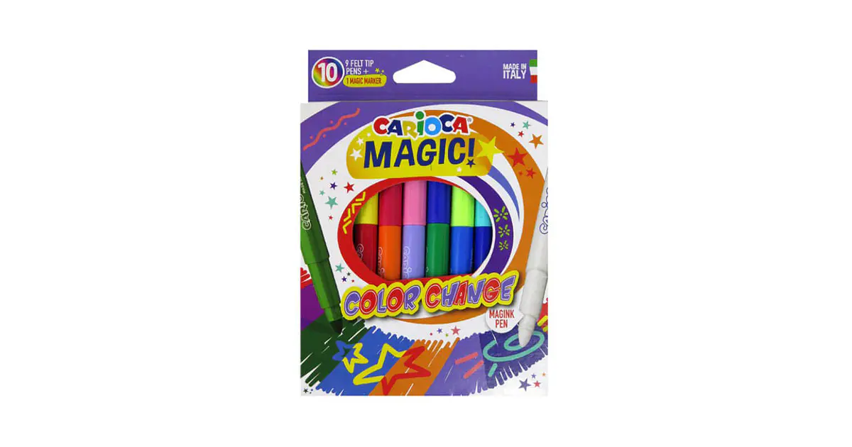 MARCADORES CARIOCA MAGIC COLOR CHANGE 10 COLORES