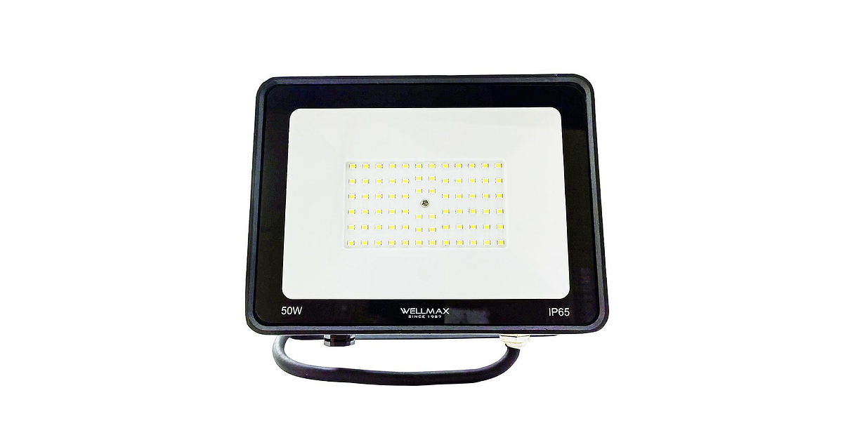 PROYECTOR LED VELLMAX SLIM V-FL-6650 C/NEGRO 220V 50W 650...