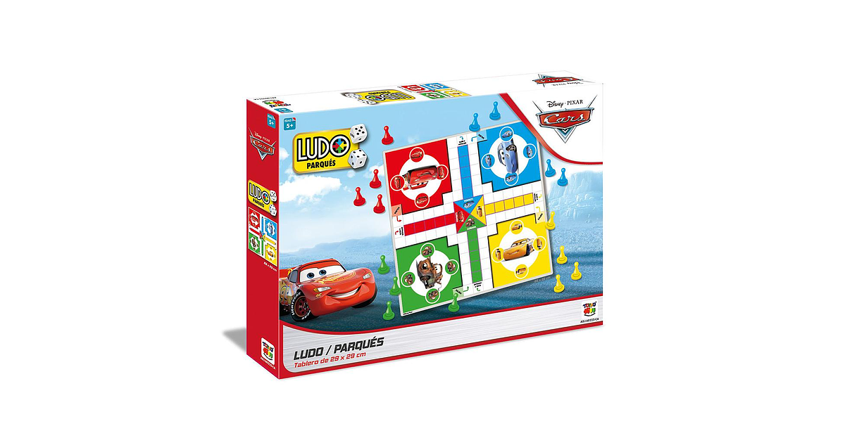 JUEGO DE MESA LUDO CARS DISNEY TOYNG 5+ ADJ-60225