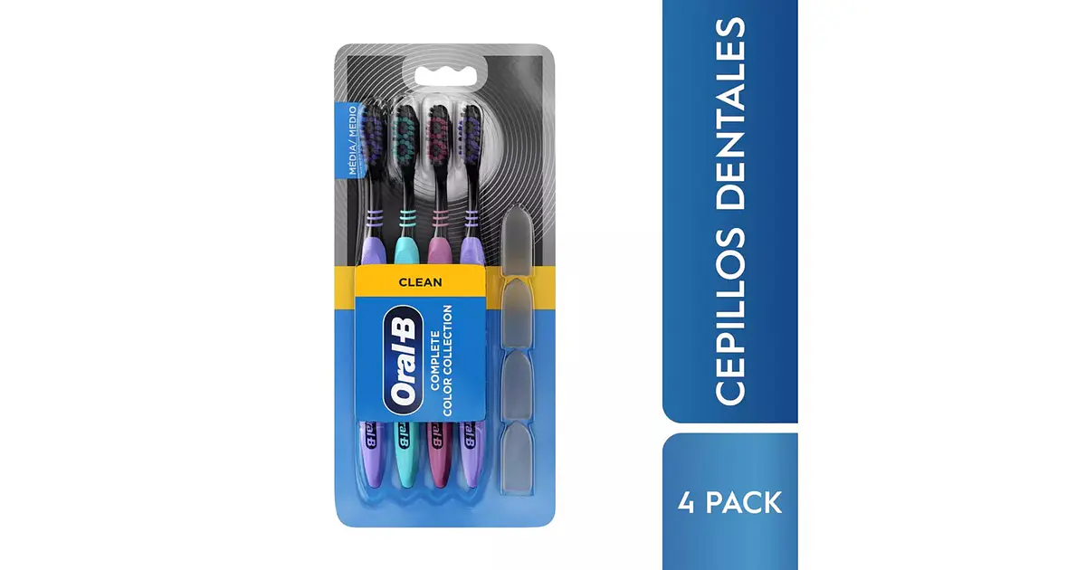 CEPILLOS ORAL-B MEDIO COMPLETE BLACK 4 UNIDADES