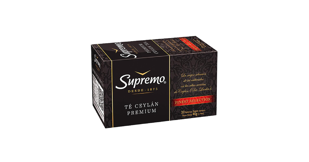 TÉ SUPREMO PREMIUM CEYLÁN 20 BOLSITAS